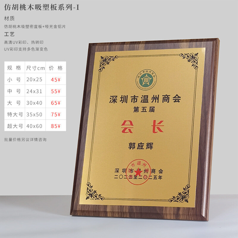 Имитация орехового дерева, наградная табличка, почетная табличка, деревянная медаль с золотым покрытием, металлическая награда, памятная бронзовая медаль на пенсию