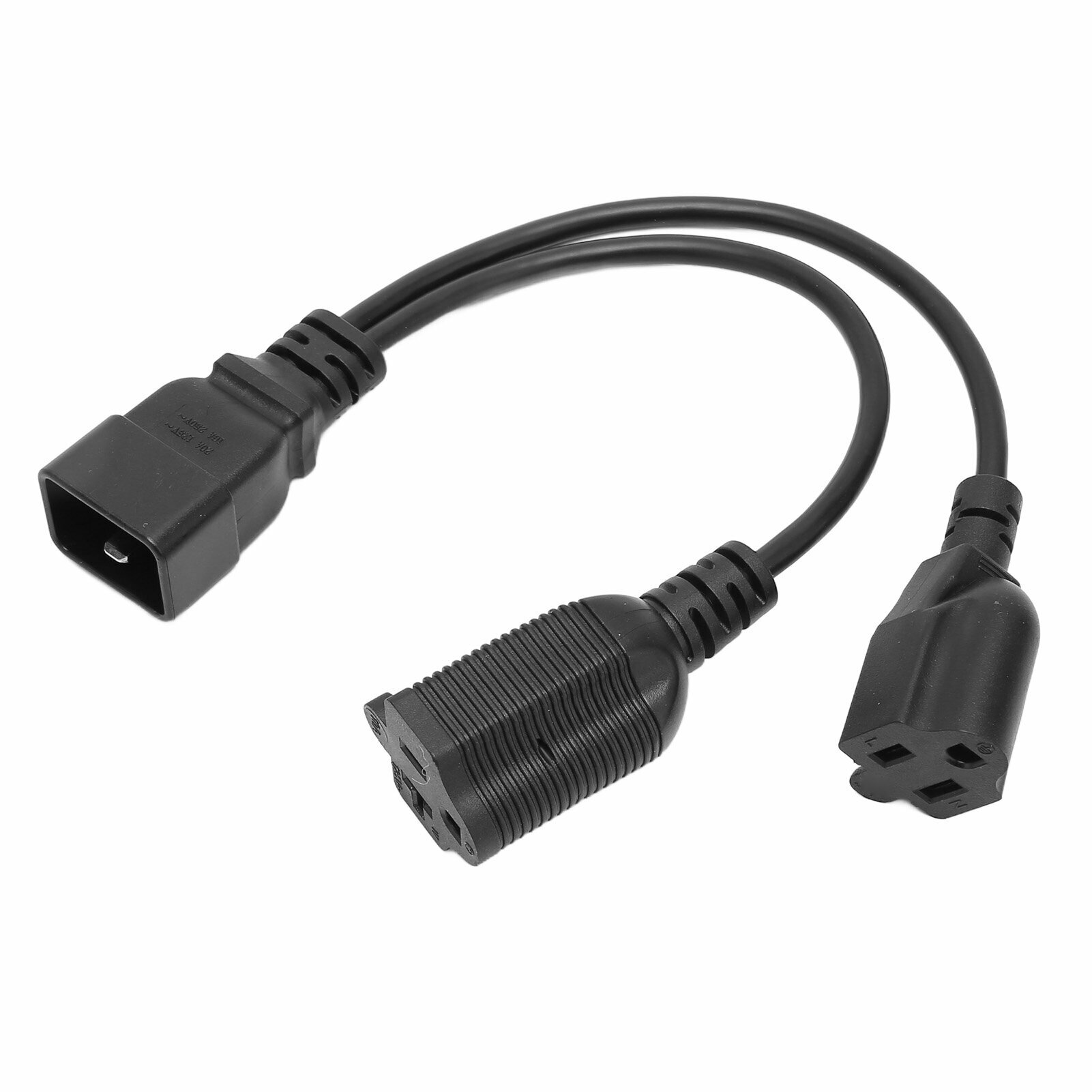 IEC320 C20 Мужчина до 5–15R 5–20R Женский кабельный кабельный кабель и воспроизводитесь армированной оболочкой из ПВХ 1 в 2 выхода из Y Splitter Power Cable