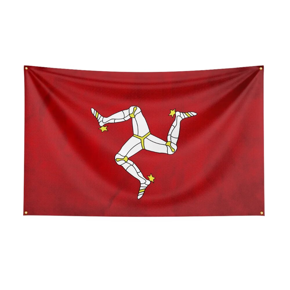 Мотоциклетный флаг Isle of Man 60x90 см полиэстер 60 х 90 см, ZH9288