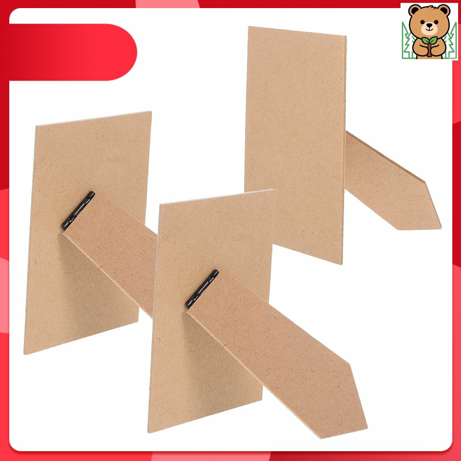 Самоклеящийся подставка-опора для фоторамки из мдф хаки, набор из 3 шт для настольного использования