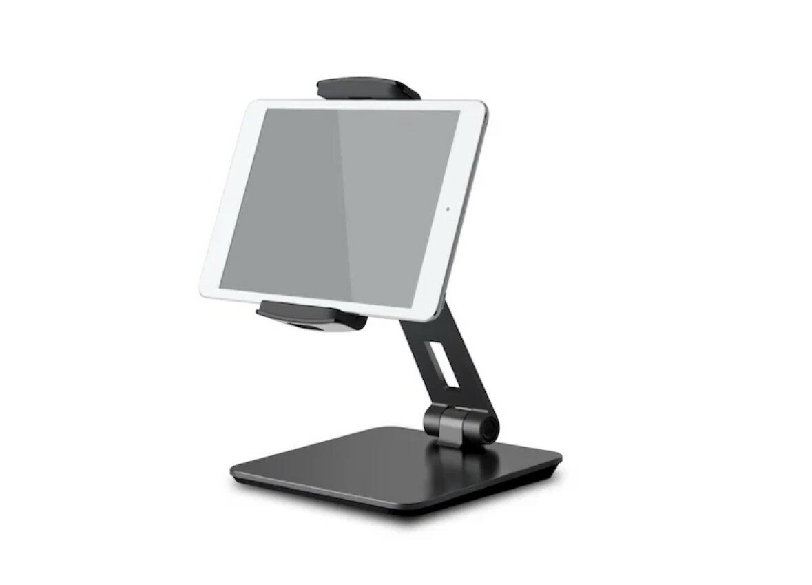 Подставка держатель MyPads A148-633 для телефонов и планшетов из алюминия и пластика от 4 до 13 дюймов (Черный)