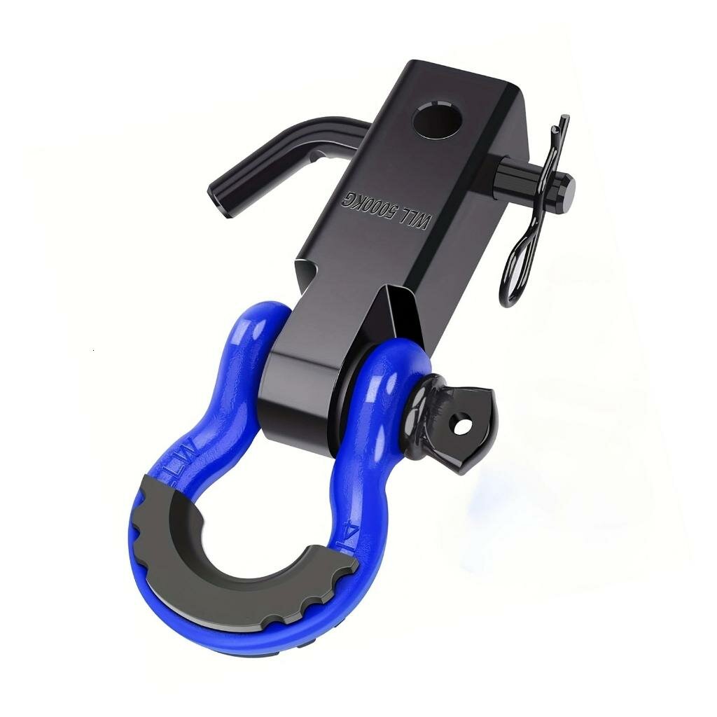 Буксировочный крюк 2 дюйма, стальной, 45000 фунтов, Черный синий