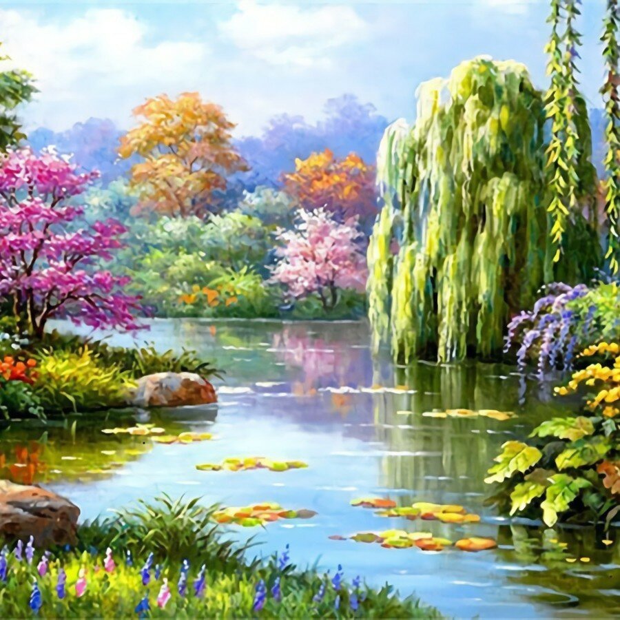 DIY вышивка крестом полный алмаз лесные деревья точечная алмазная живопись 5D алмазная живопись комбинация природного пейзажа