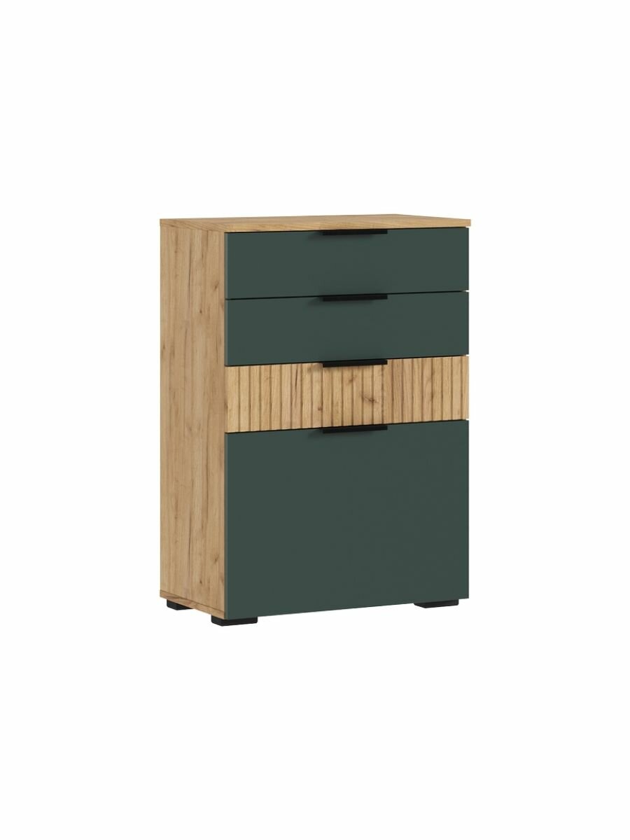 Комод Роджинамиф 602х866х350, Дуб Крафт/Изумрудный/Дуб Крафт, МИФ