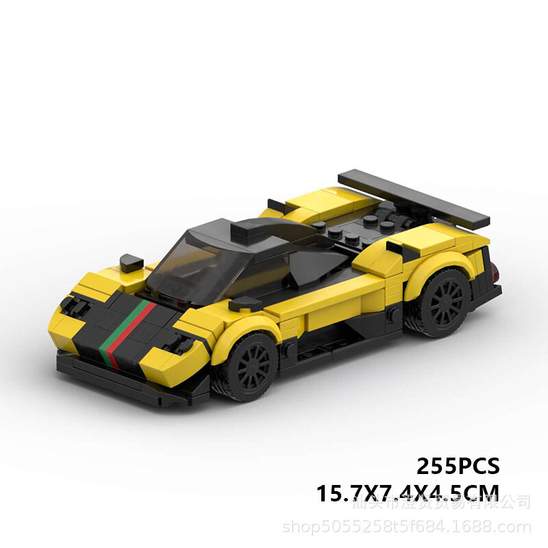 Строительные блоки MOC-67411 Pagani Zonda Cinque креативная модель автомобиля из мелких частиц крест