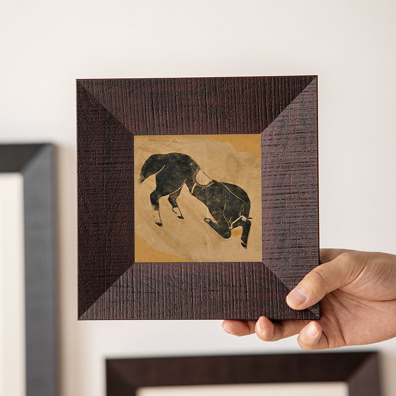 Винтажная фоторамка, рамка из массива дерева, настенное украшение, подвесная рамка, пустая рамка, настенное украшение, креативная антикварная рамка