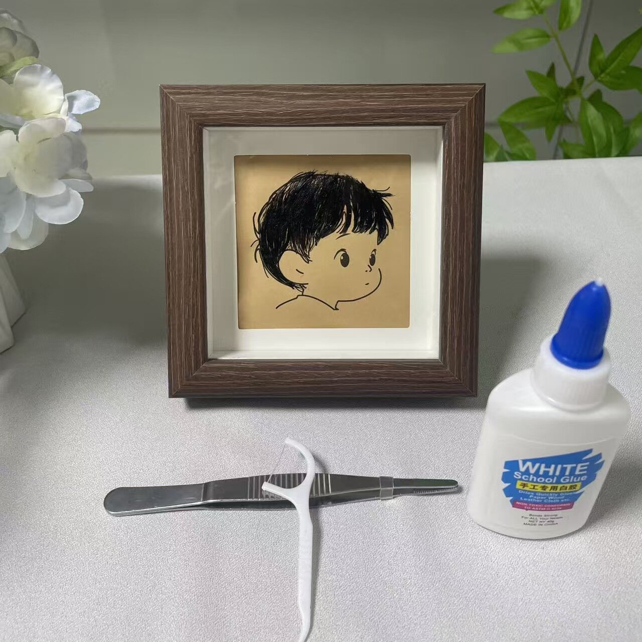 Фоторамка 4inch для хранения волос плода, DIY фоторамка для волос плода, подставка из массива дерева для демонстрации полнолуния ребенка