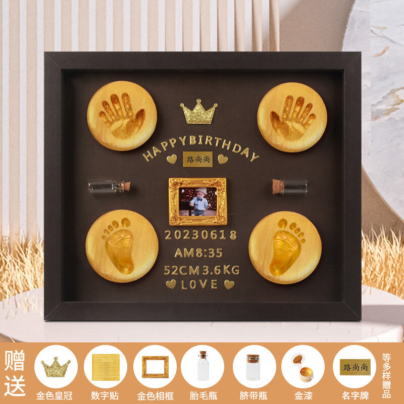 Глина для отпечатков рук и ног ребенка, отпечатки рук и ног, сувенир из волос плода, создание из волос плода, подарок на полную луну, сто дней, первый день рождения новорожденного