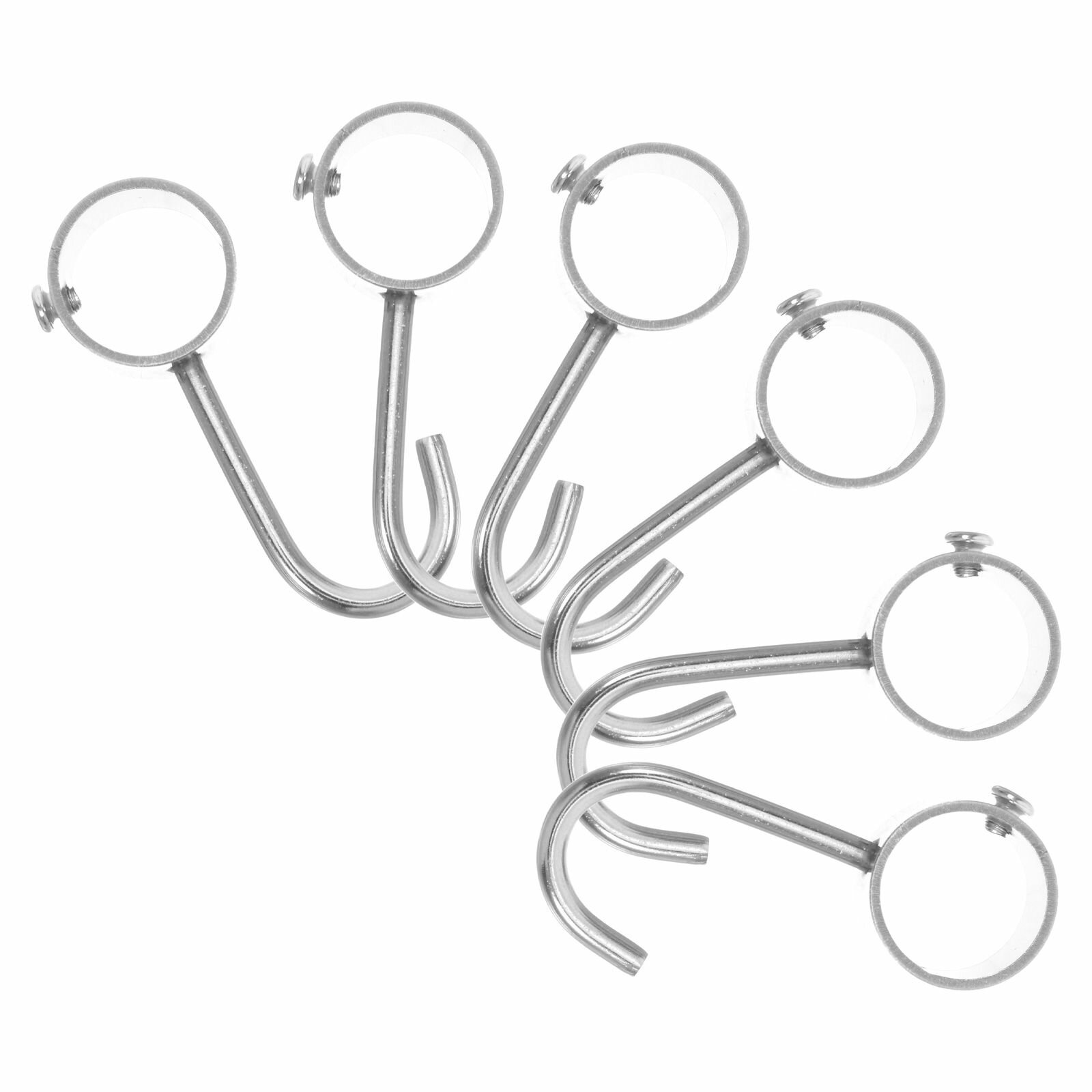 6 Штук Крючков Для Штанги Из Нержавеющей Стали, Для Подвешивания Одежды И Полотенец