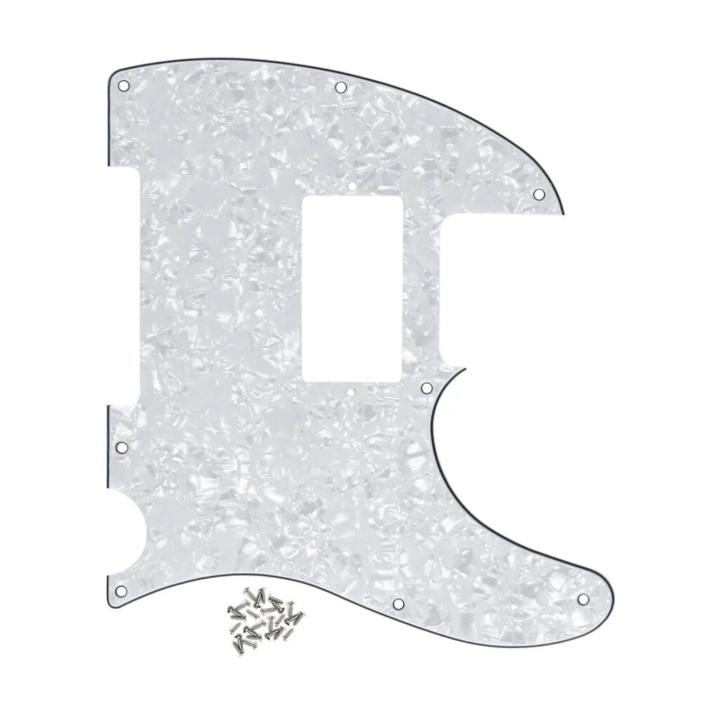 FLEOR White Pearl TL накладка для электрогитары хамбакер царапина пластина 8 отверстий и винты для замены деталей гитары