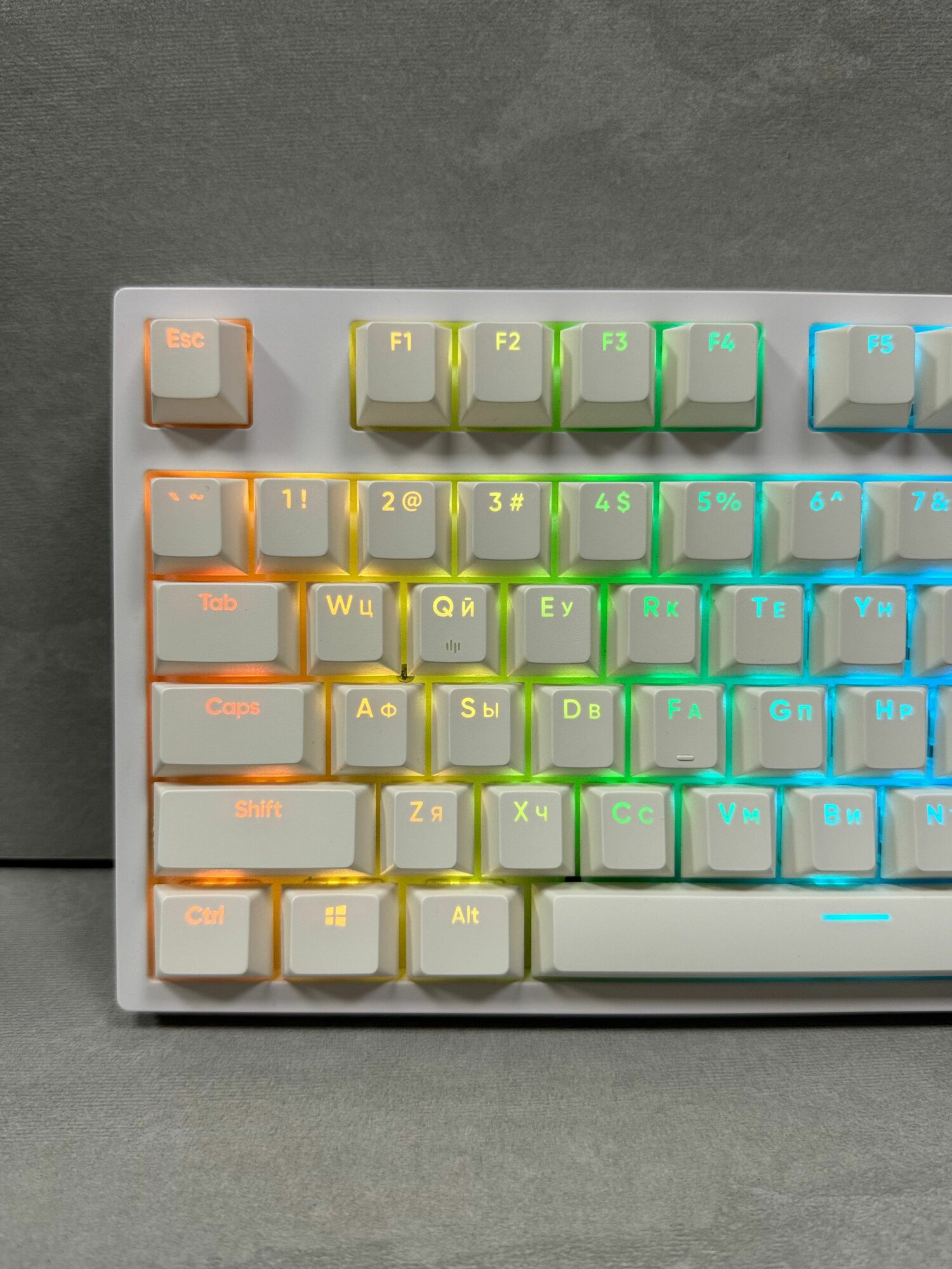 Клавиатура dark project kd87a white (cap teal)