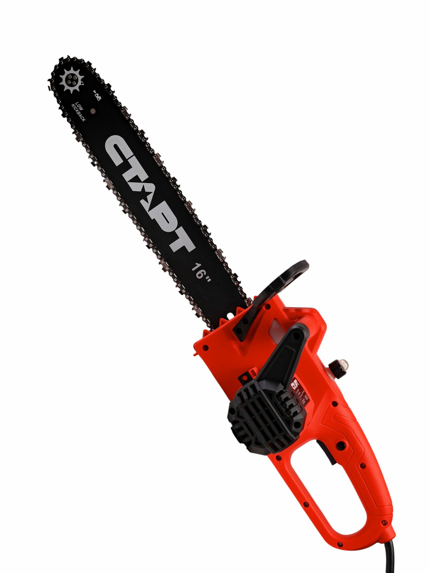 Пила цепная электрическая старт, шина 16 дюймов, 2000 Вт, черно-красная