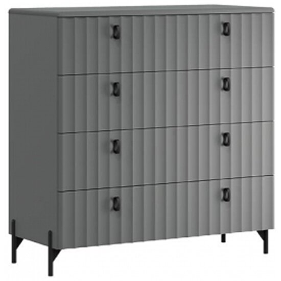 Комод Трия Тиффани (Серый Графит/Графит матовый)