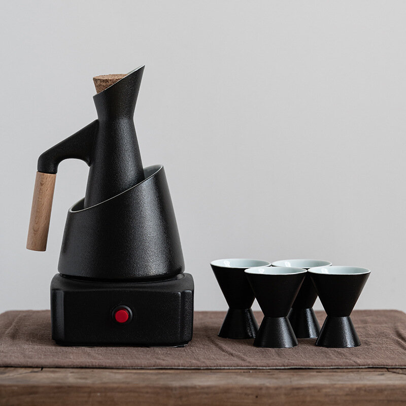 Нагреватель для вина Qiuchen, японский стиль, набор для вина, домашний нагреватель для вина, антикварная чашка для вина, желтый винный кувшин, кувшин для брожения белого вина