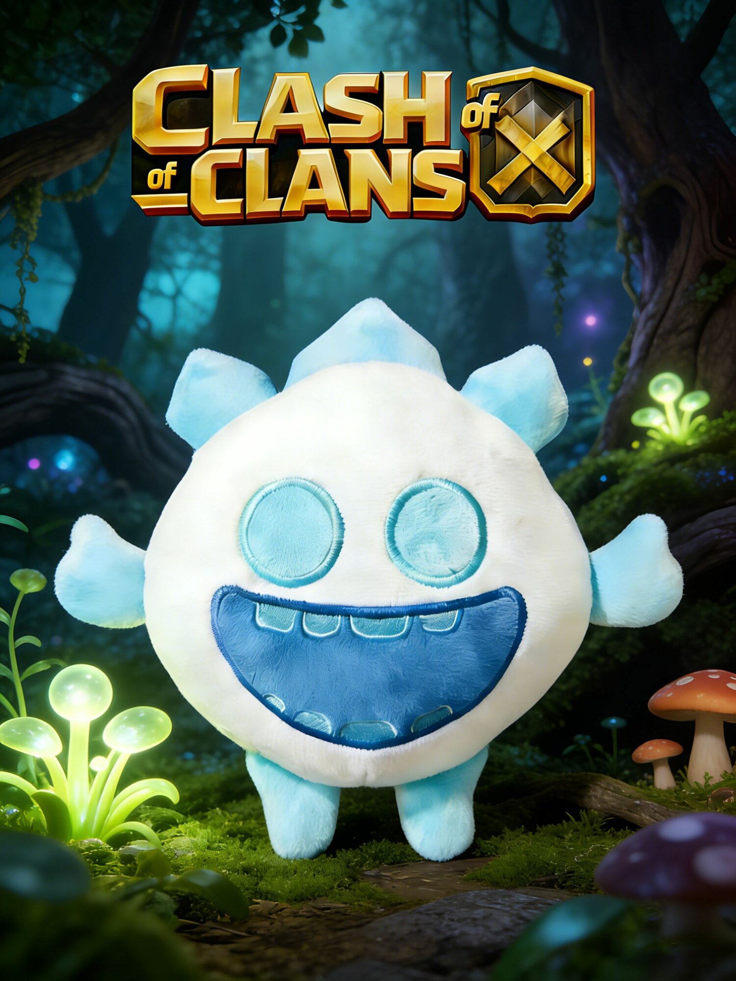 Мягкая игрушка Clash of Clans / Clash Royale: Ледяной дух (Ice Spirit), 9 см