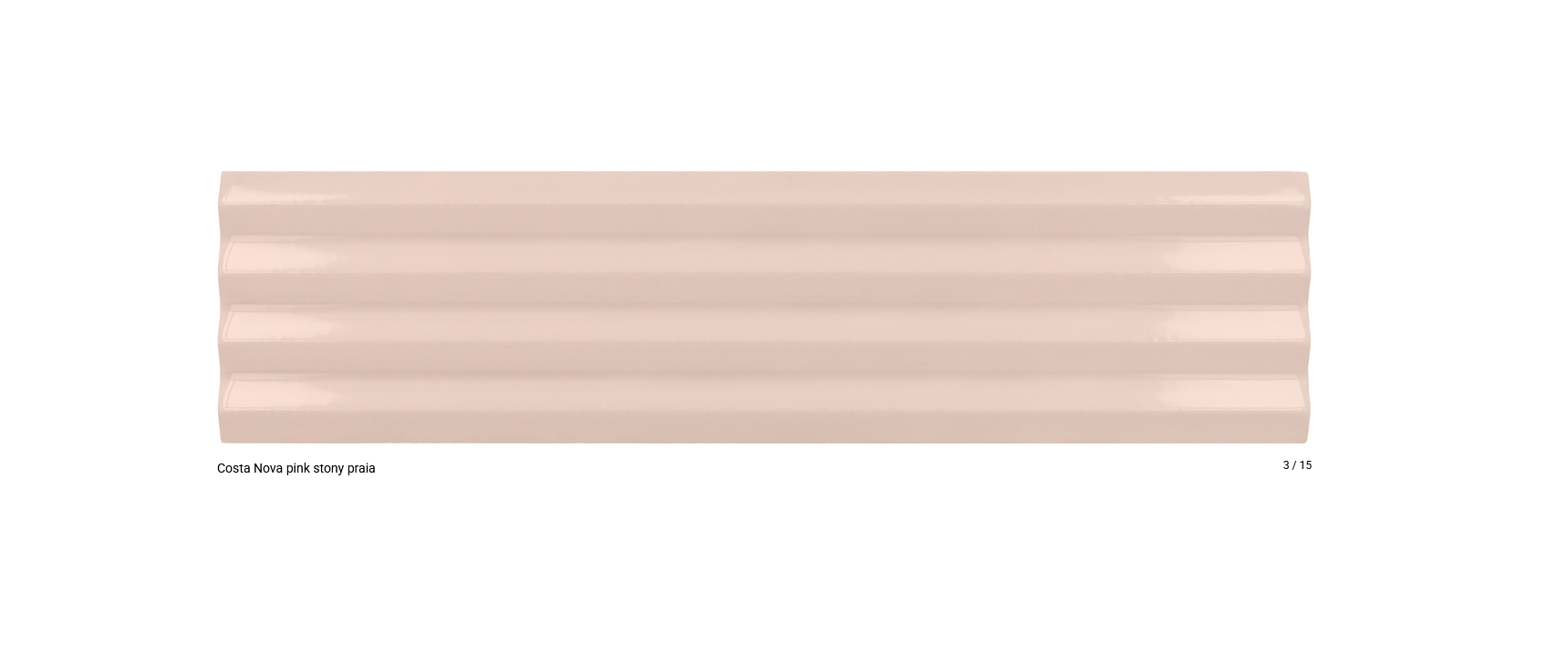 Плитка Equipe COSTA NOVA PRAIA PINK STONY GLOSSY 5x20см, 42шт (цена за 1 уп-0.42м2)