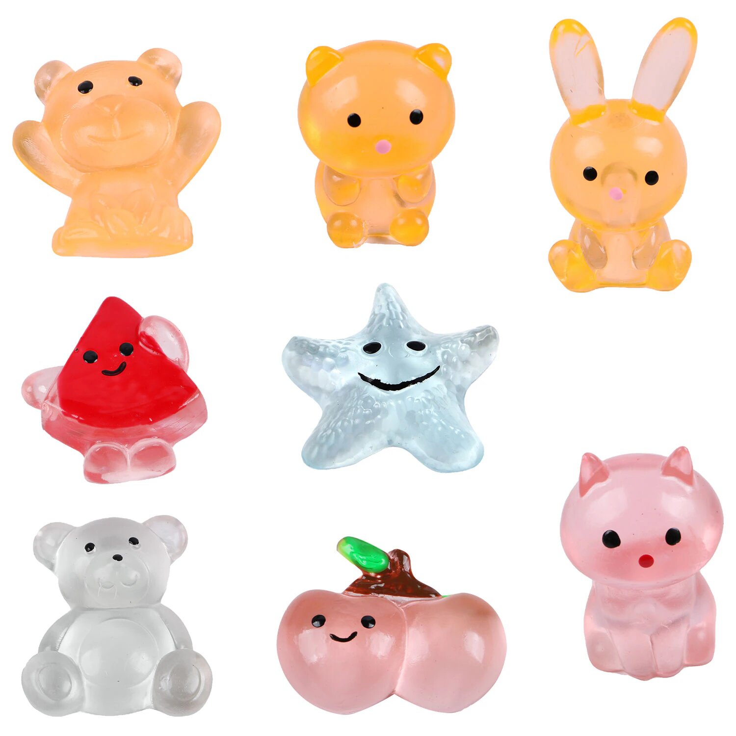 Игрушка-антистресс "игрушка-желешка мини", 4 см, ассорти 8 видов, дисплей, JOLLY JOT (джолли джот), 665817 (упаковка 24 шт.)