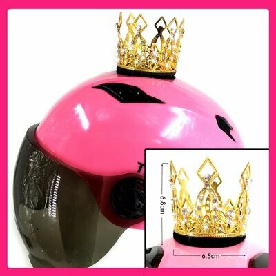 Женский шлем для девочек, корона, ручная работа, креативный мотоцикл, электрический велосипед, металлический шлем, декор, ручное украшение в виде короны, аксессуары для шлема Golden 02