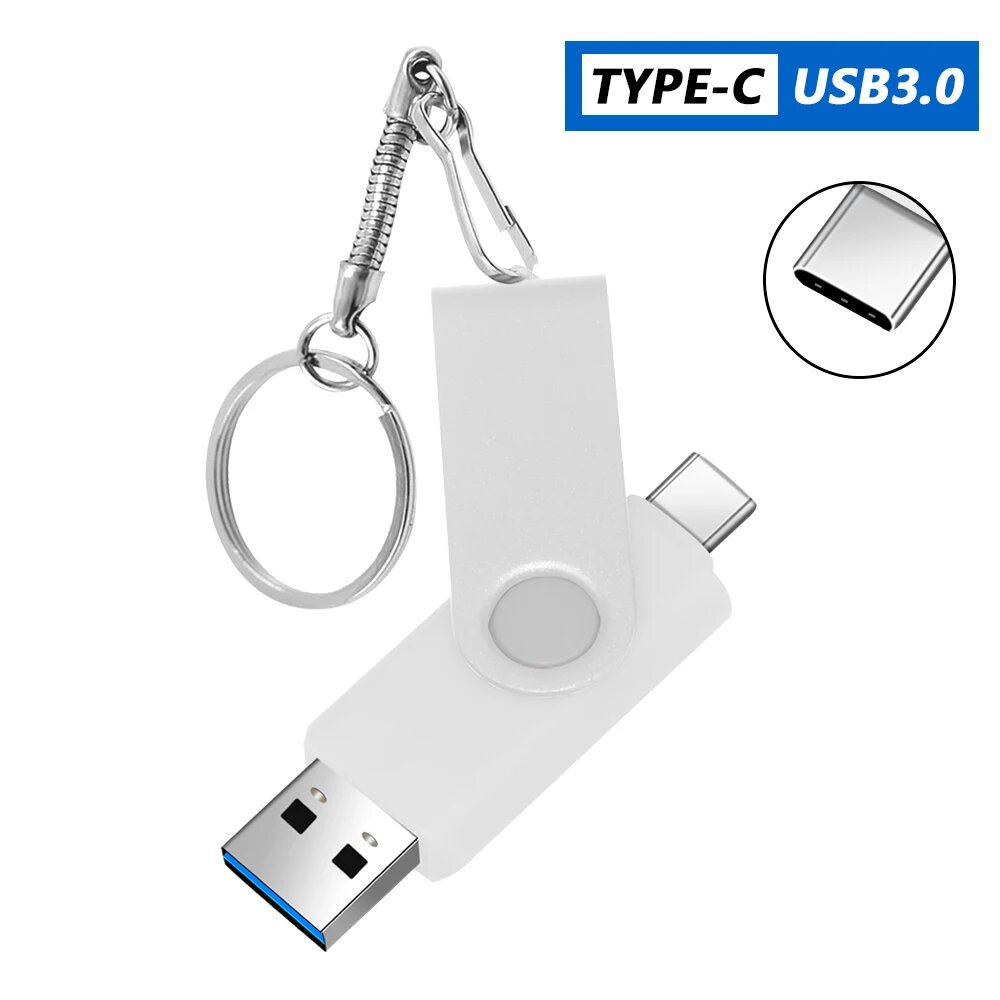 Флэш-накопитель Type-C OTG USB 3.0, 64 ГБ, 32 ГБ, память для смартфона, мини-USB-накопитель, 128 ГБ, 256 ГБ, тип-C, двойной двойной разъем