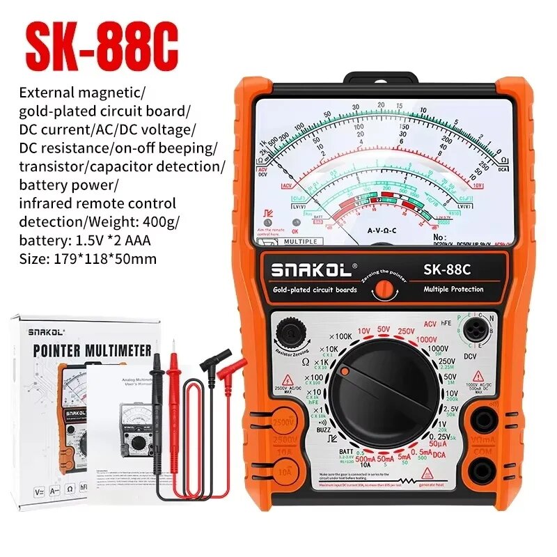 SNAKOL SK-88C Аналоговый Мультиметр 10А 2500В