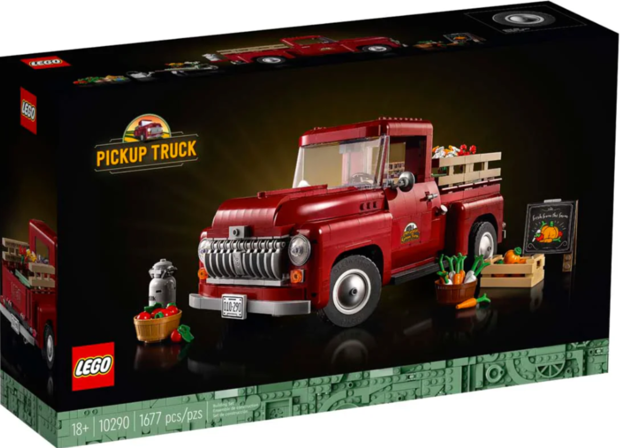 Конструктор LEGO Creator Expert 10290 Грузовик-пикап Винтажная модель 1950-х г. г. (Коллекционный набор), 1677 дет.