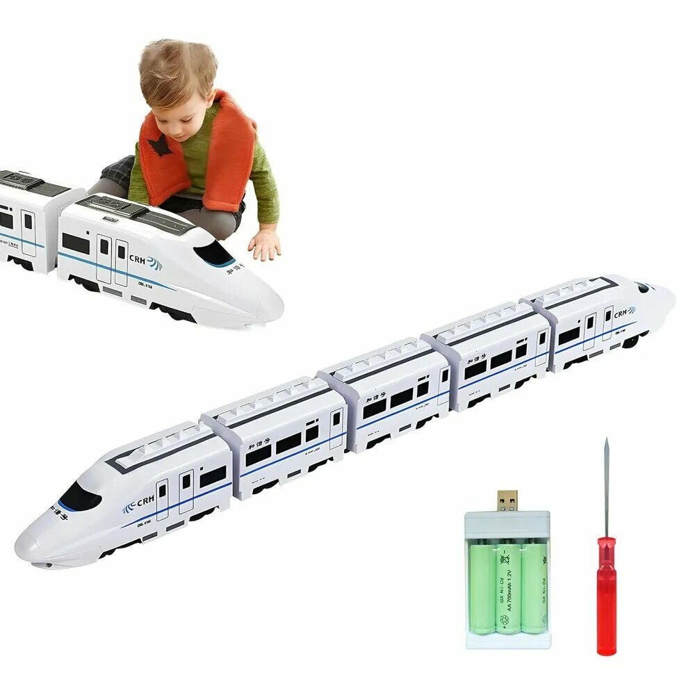 Металлический высокоскоростной рельсовый поезд метро, набор из сплава, магнитное соединение, детские игрушки