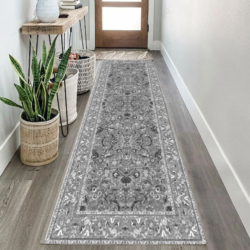 Ковер для коридора отеля, длинный коврик для входа, полосатый коврик в скандинавском стиле, полное покрытие, противоскользящий коврик для лестницы