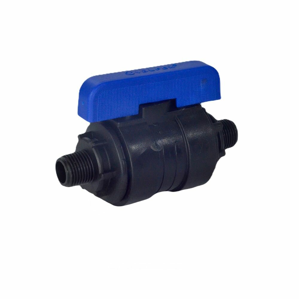 Кран шаровой компрессионный ПЭ 3/4"x3/4" Ду 16 НР/НР Ру16 VALFEX 1210216034034