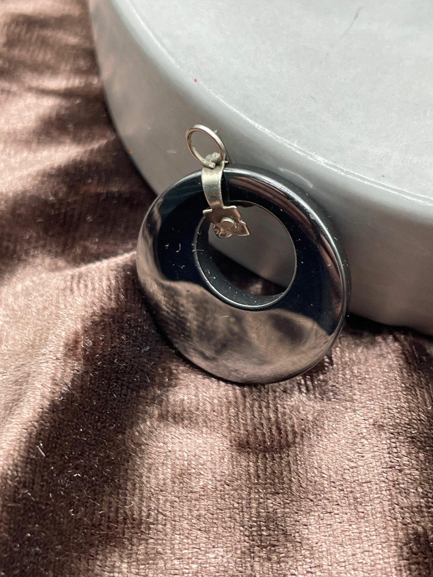 Винтажный кулон подвеска, гематит