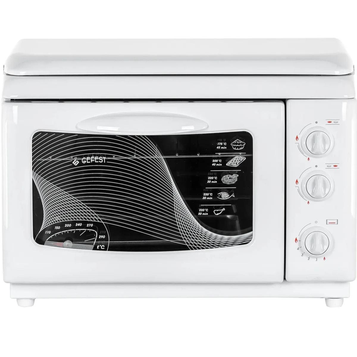 Настольная плита газовая Гефест ПГ 100, эмаль, 1700 Вт, белый