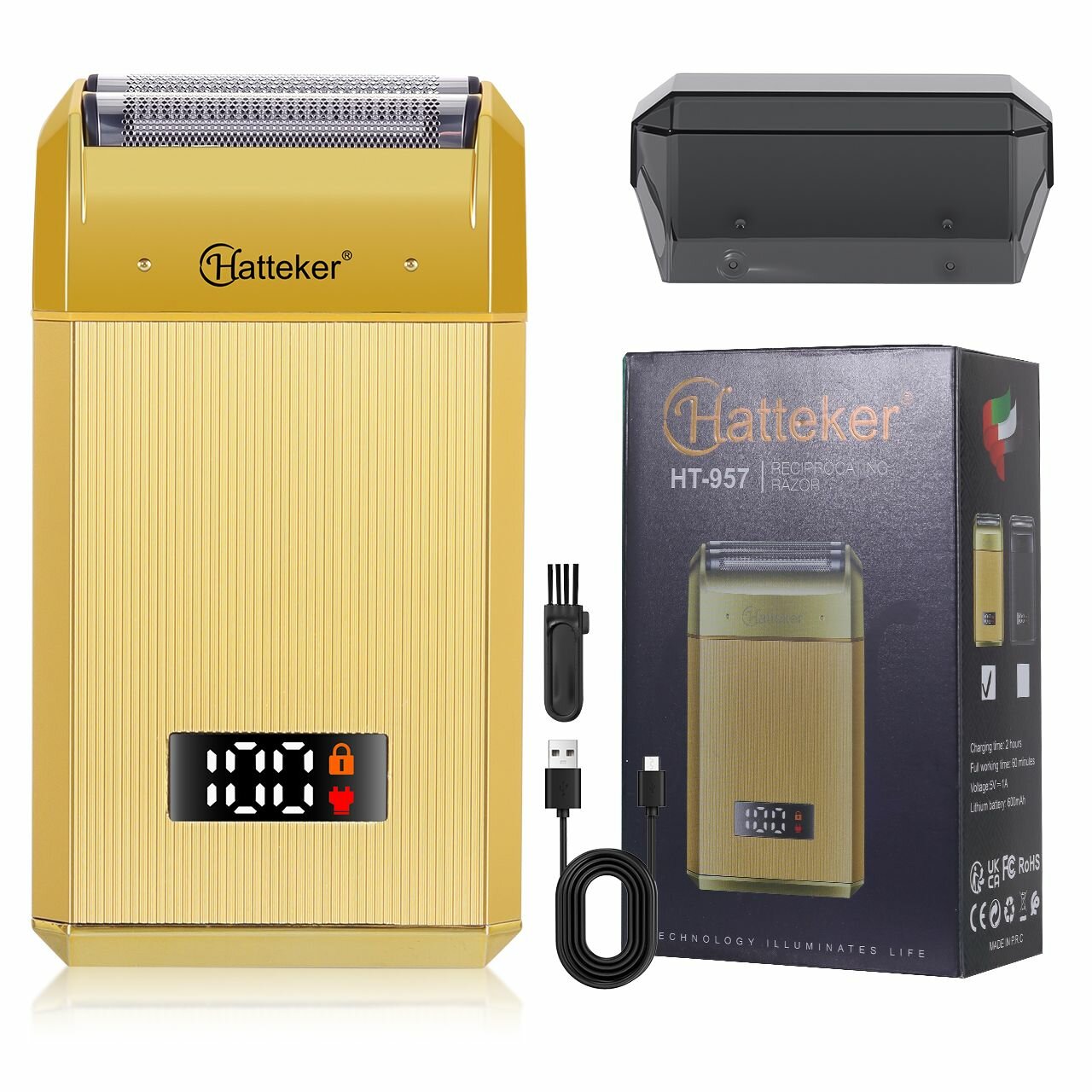 HATTEKER Электробритва HT-957, золотой