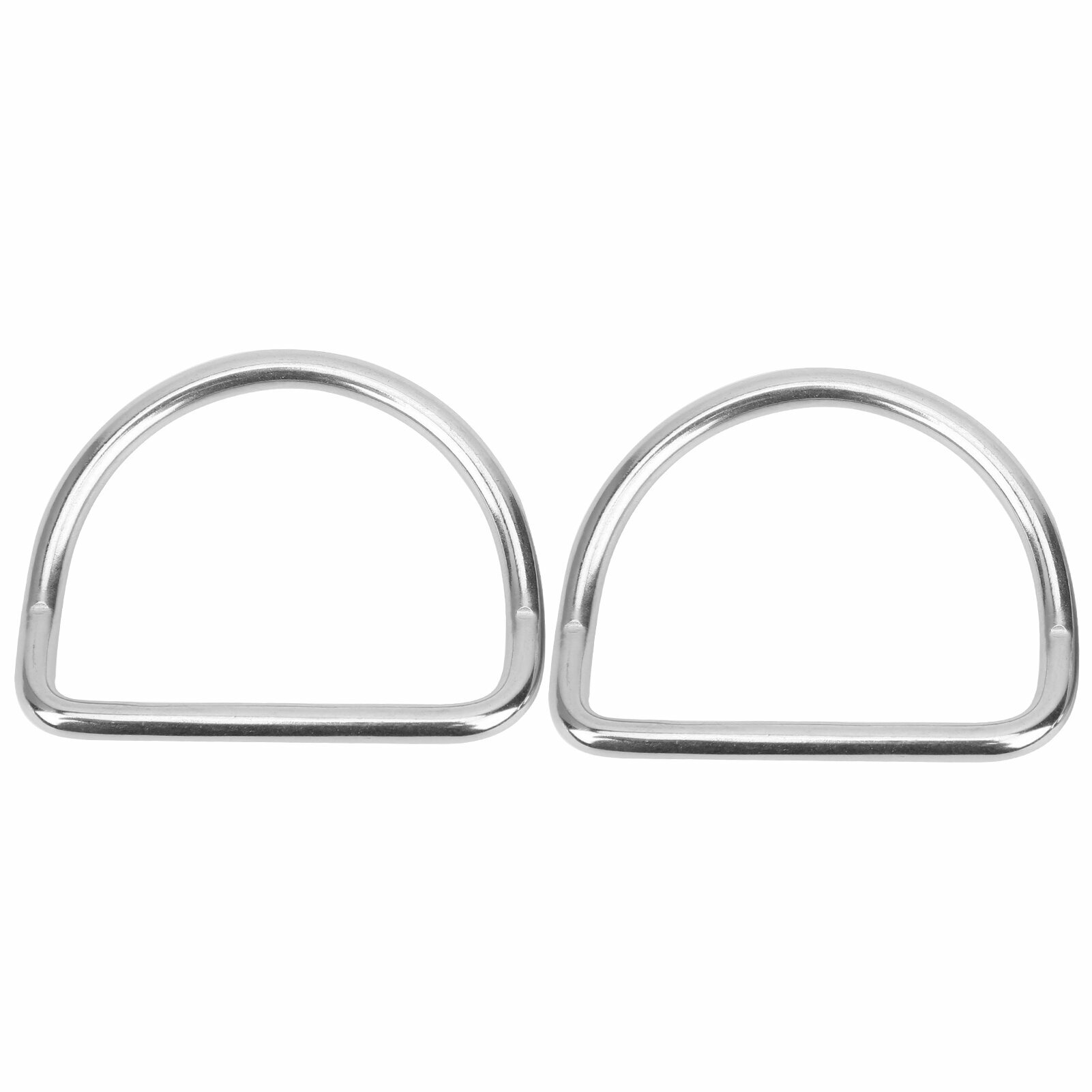 2Pcs Diving D Rings Bent for 5.08cm/2.0in Webbing Weight Belt Stainless Steel Outdoor Activities Accessory