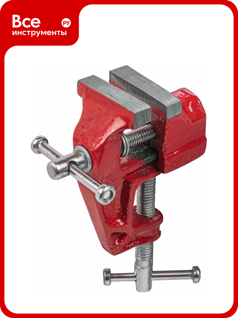 Настольные мини тиски Forsage ширина губок 40 мм, захват 30 мм, крепление "струбцина" F-32940(26822)