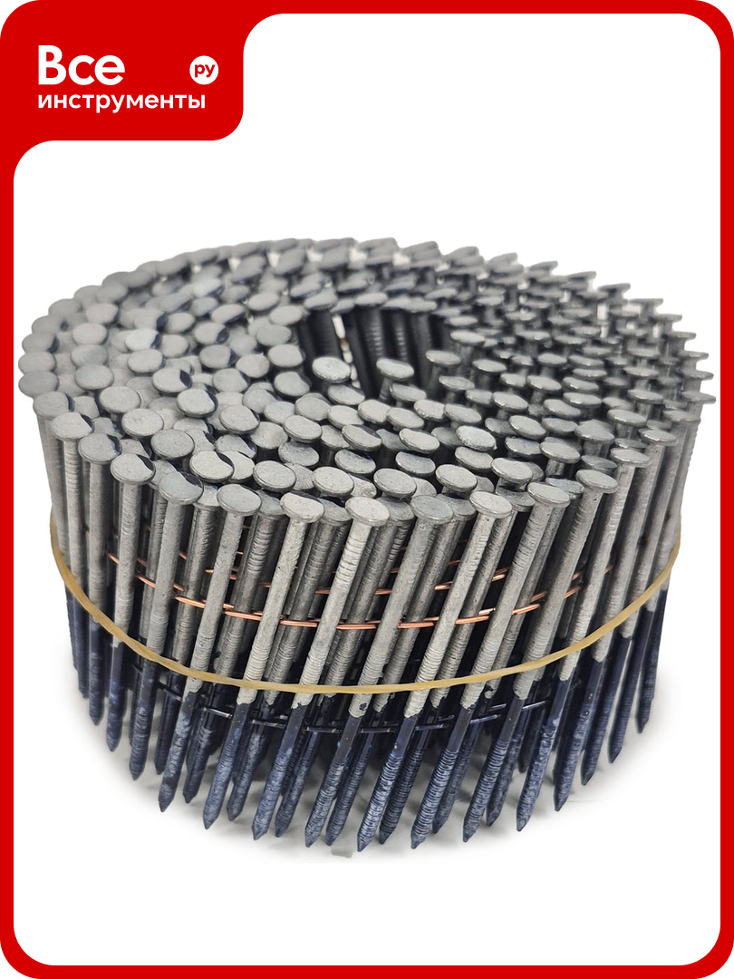 Фасадные барабанные гвозди Finka 2.3х60 Ring HDG горячий цинк, 2400шт CN-2360HDG-R