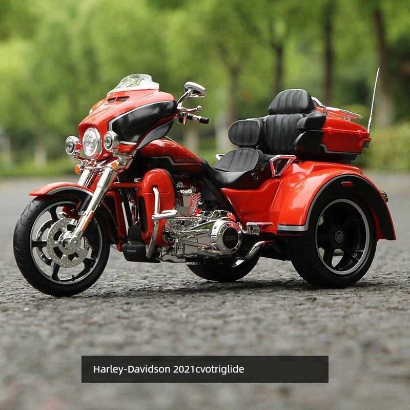 Harley Tri Glide металлический оранжевый сплавный мотоцикл коллекционная витрина