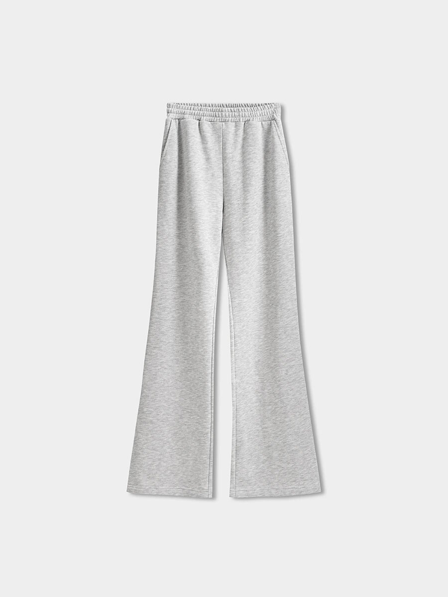 GATE31 Брюки Лима расклешённые (Серый меланж-M)