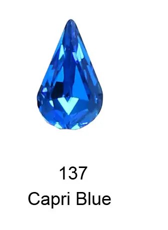 Стразы хрустальные Capri Blue 10x6 мм, 10 шт.