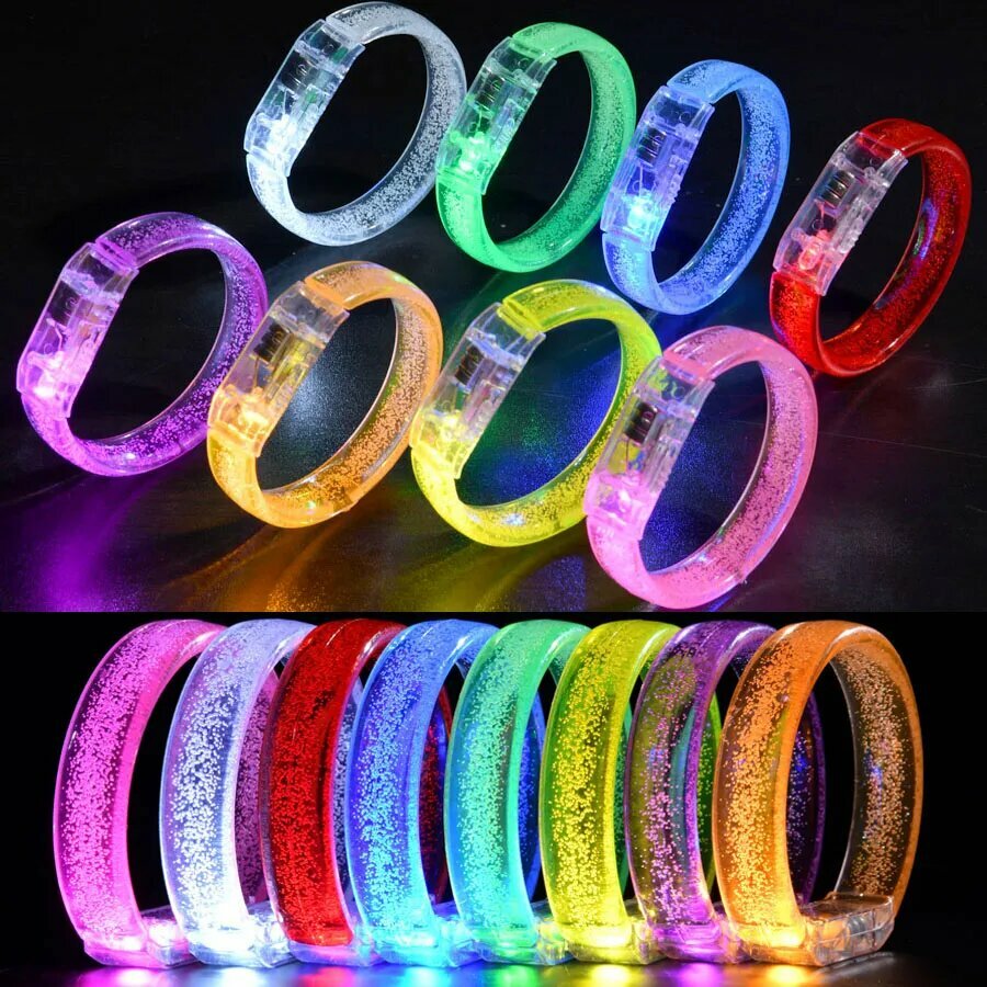 Светодиодные браслеты, 50шт, mixed colors