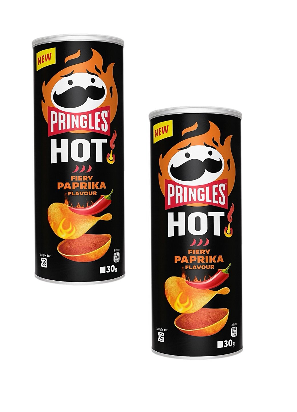Чипсы картофельные Pringles HOT Flery Paprika с вкусом острая паприка 160г х 2 шт (Европа)