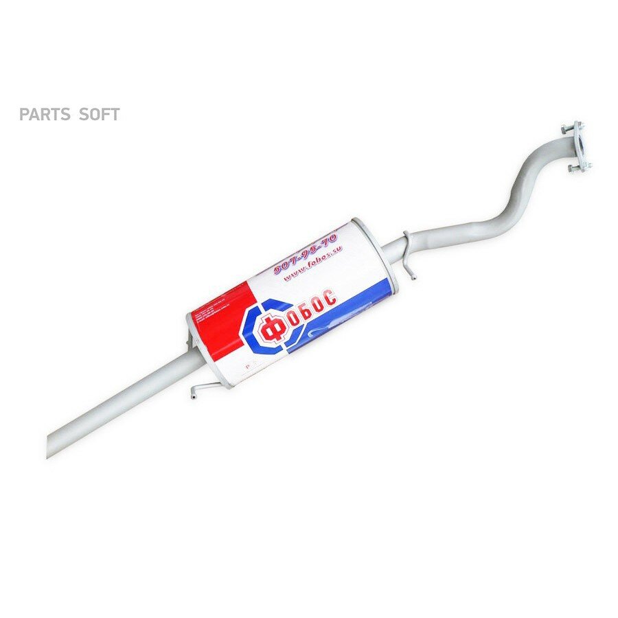 Глушитель chevrolet lanos фобос сталь dx52 53 алюм от официального дистрибьютора, FOBOS, артикул 303