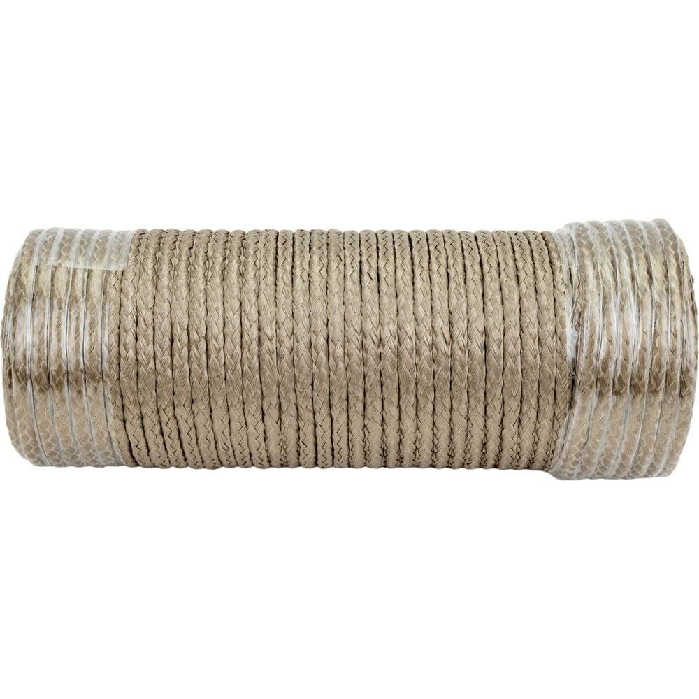 Базальтовый шнур BASFIBER диаметр 6 мм, длина 25 м, огнеупорный, 700C, уплотнительный Шнур 6-25