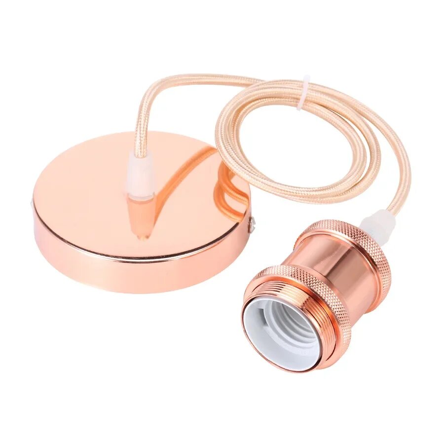Подвес для лампы E27 медный, Rose gold