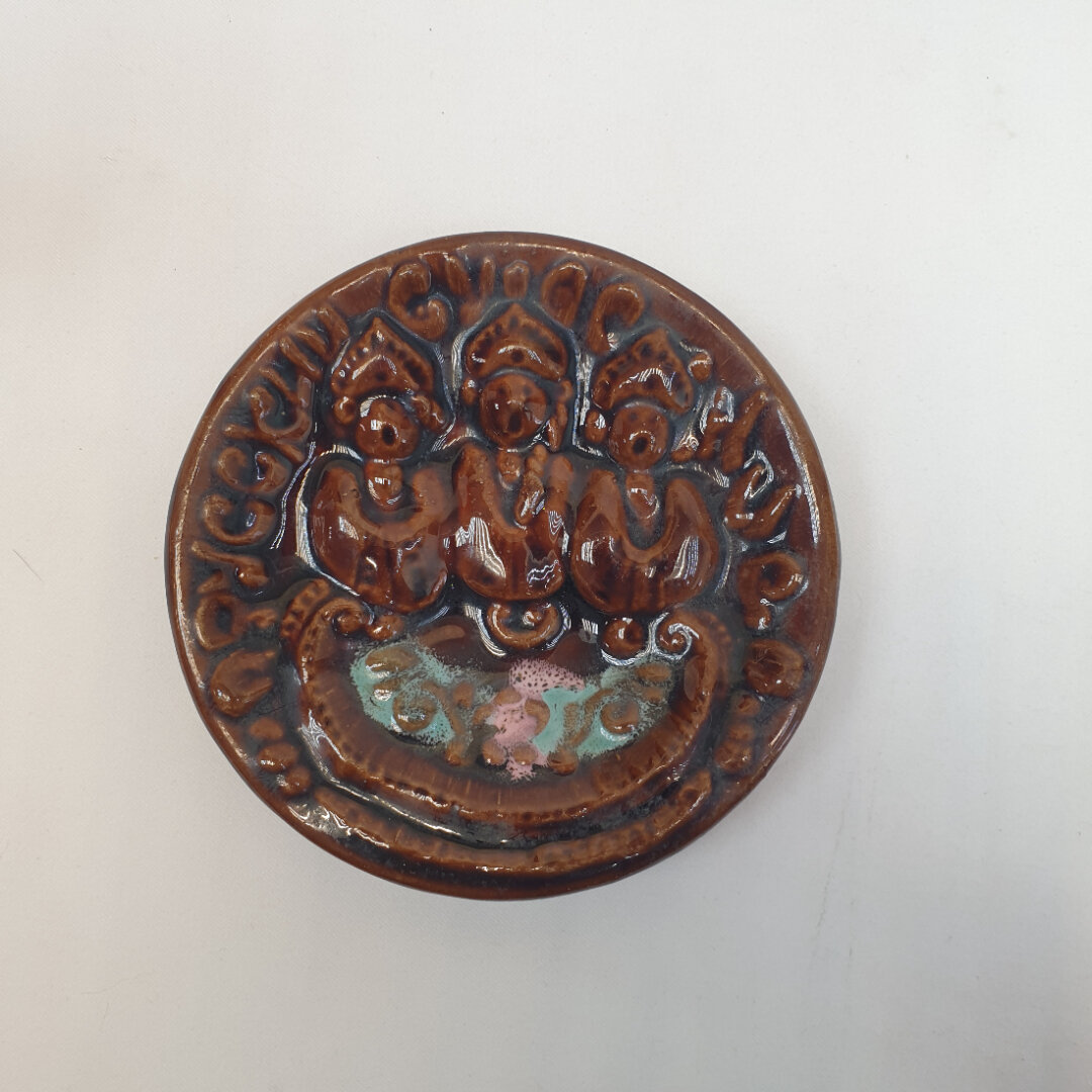 Панно керамическое СССР. Редкое, экспериментальный образец. Русский сувенир. Орловский завод керамики