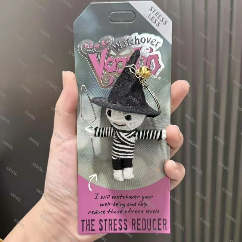 Кулон Кукла-Ведьма Мумия : витая плетёная нить, готический аксессуар