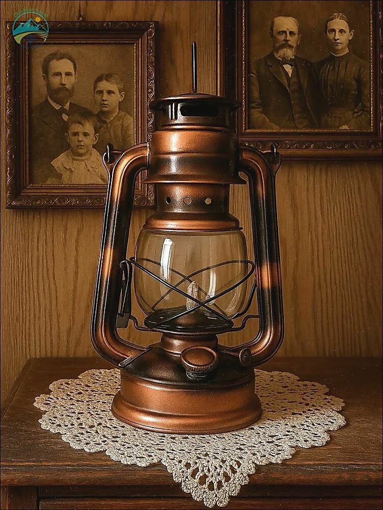 Керосиновая лампа настоящая в стиле ретро СССР, цвет бронза, 23 см, светильник летучая мышь, кемпинговый фонарь, фитиль в комплекте