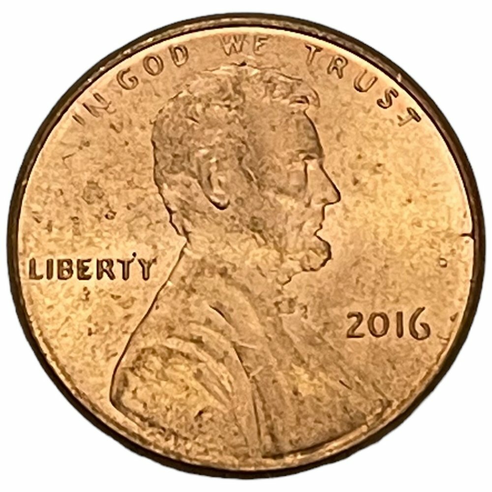 США 1 цент 2016 г. (Shield Cent, Линкольн) — фото 1