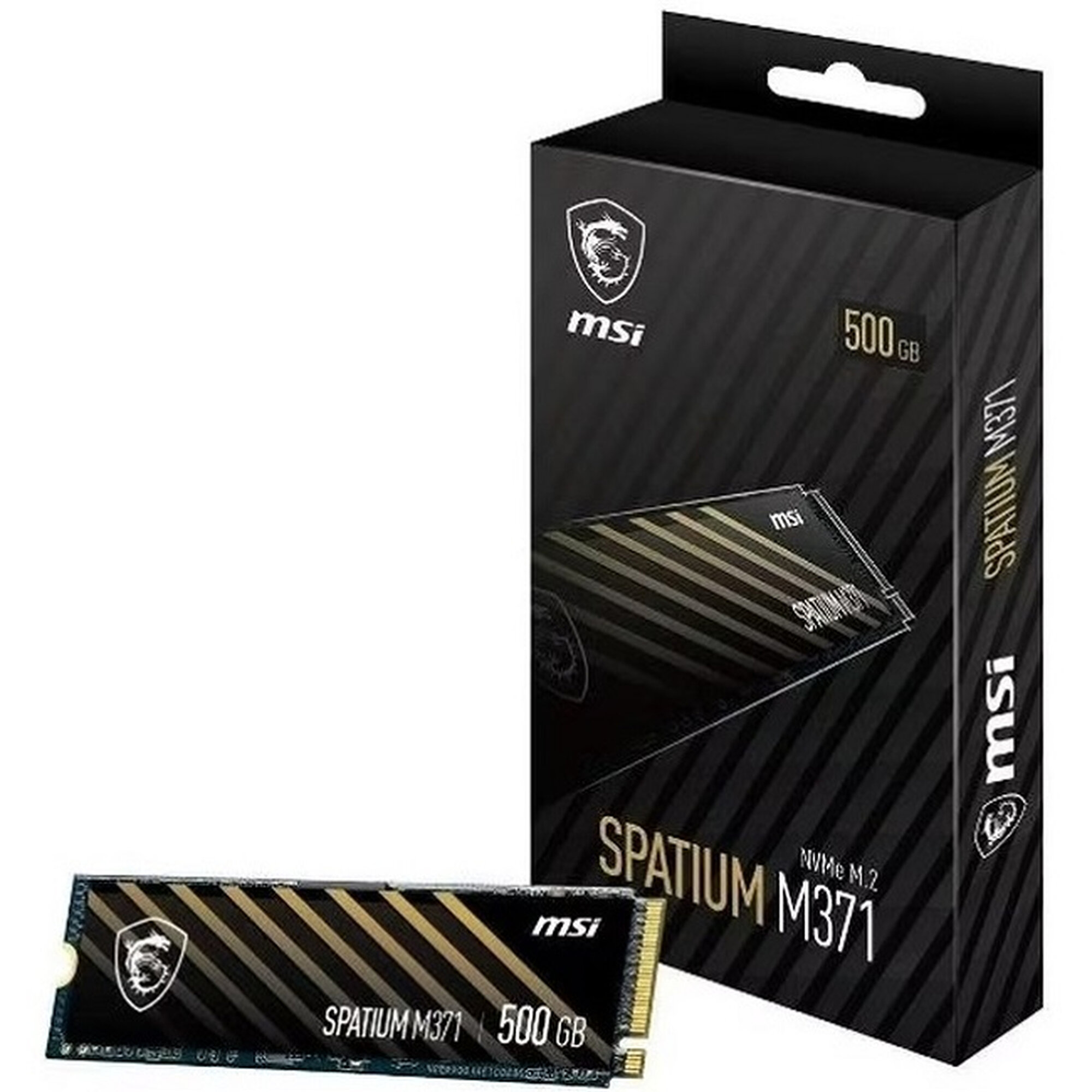 Жесткий диск SSD M.2 500Gb MSI SPATIUM M371, 2200/1150MBs, 200000 IOPS, 3D TLC, PCI-E 3.0 x4 (S78-440K160-P83)