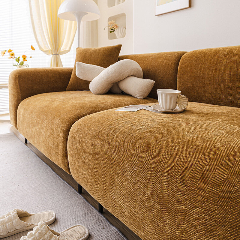 Чехол для дивана из шенилла, универсальный, для всех сезонов, 2025, новый эластичный чехол для дивана, устойчивый к царапинам кошек