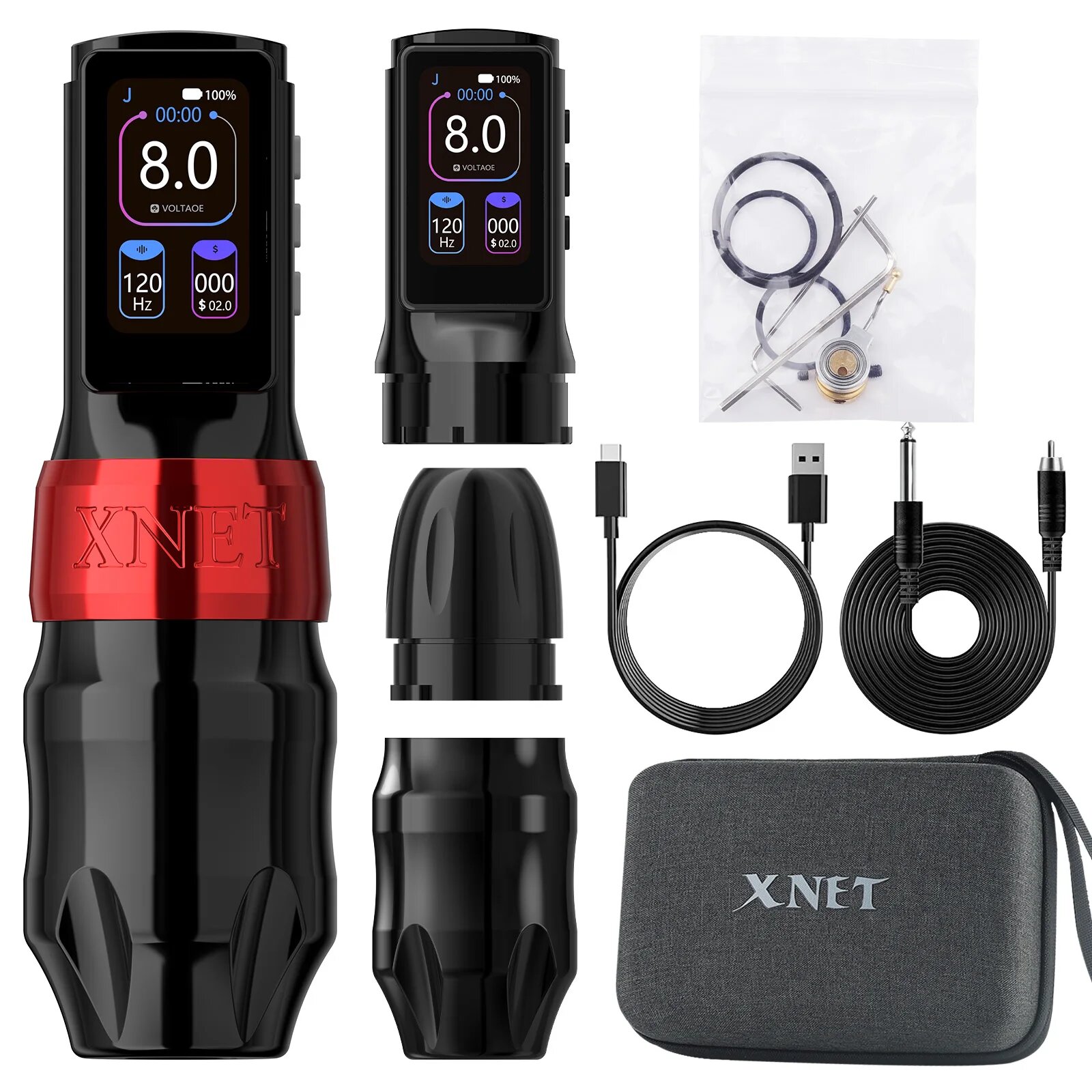 Беспроводная тату-машинка XNET Titan Max Red