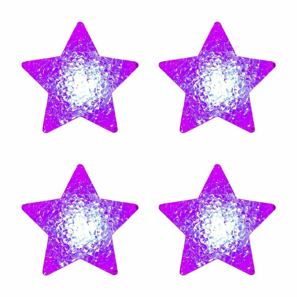1 упаковка из 4-х ручных реквизитов для танцевального представления star light-фиолетовая оболочка purple light